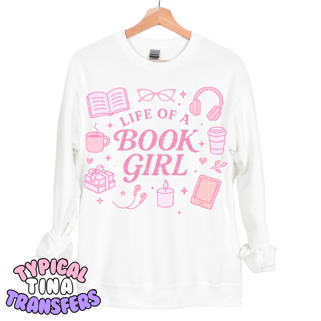 Life of a book girl | DTF Transfers | POD – Typical Tina Transfers