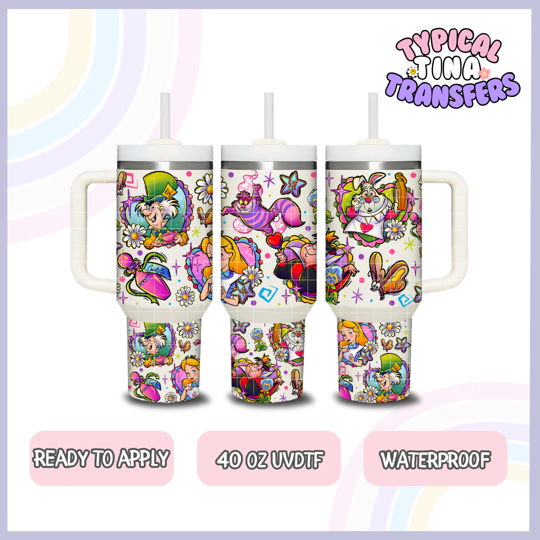 Wonderland | 40oz UVDTF Wrap | POD – Typical Tina Transfers