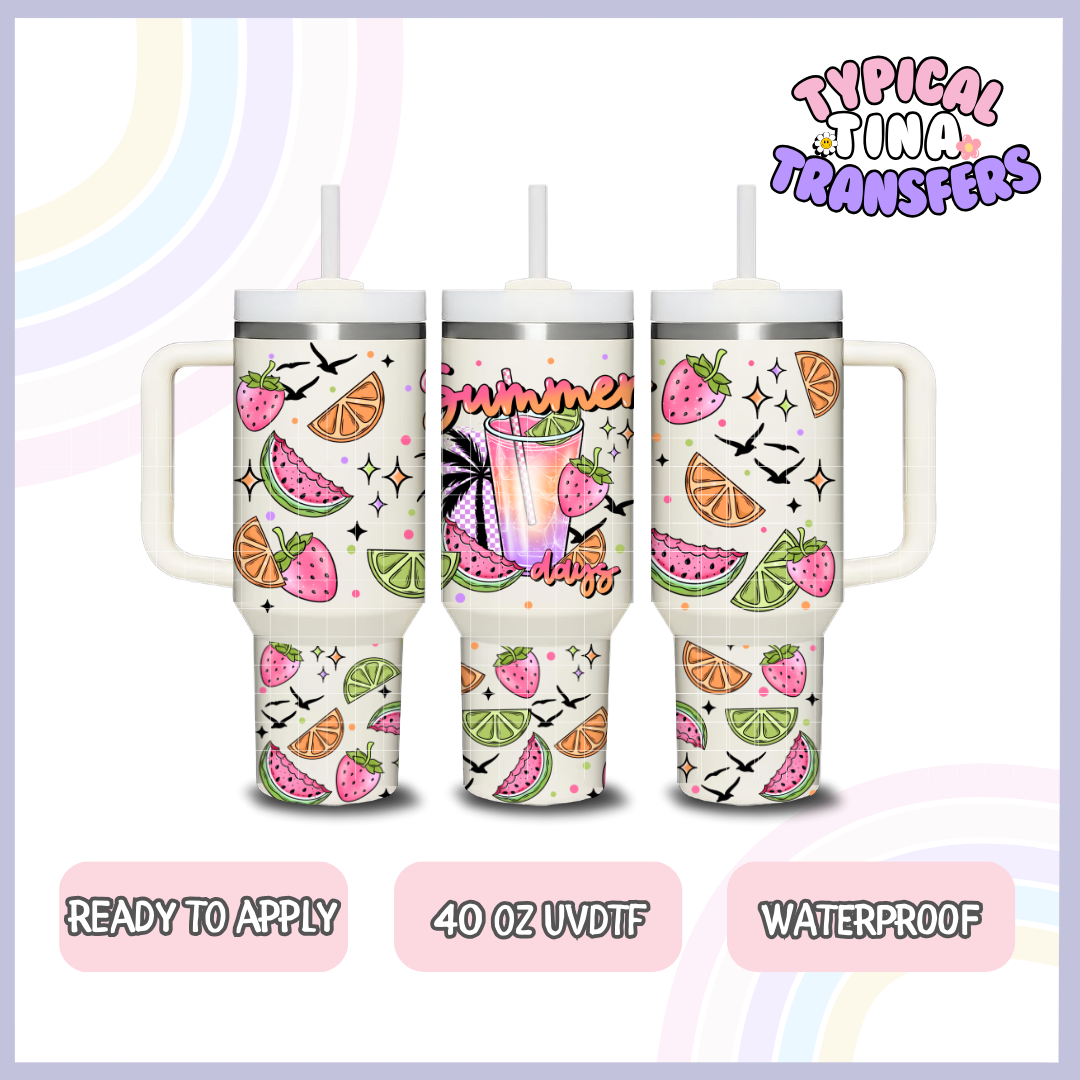 Summer | 40oz UVDTF Wrap | POD – Typical Tina Transfers