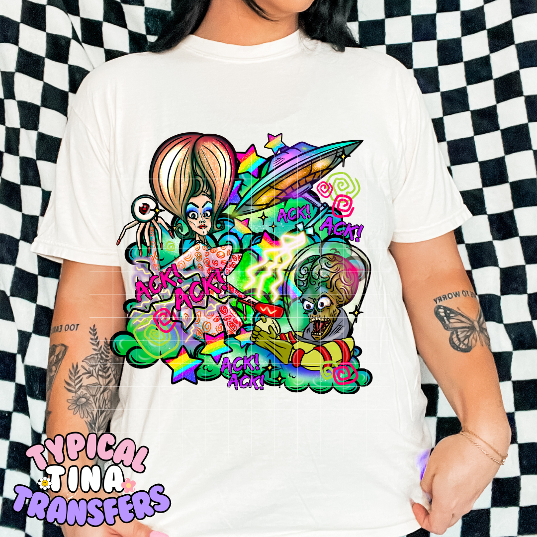 Aliens from Mars Attack | DTF Transfer | POD – Typical Tina Transfers