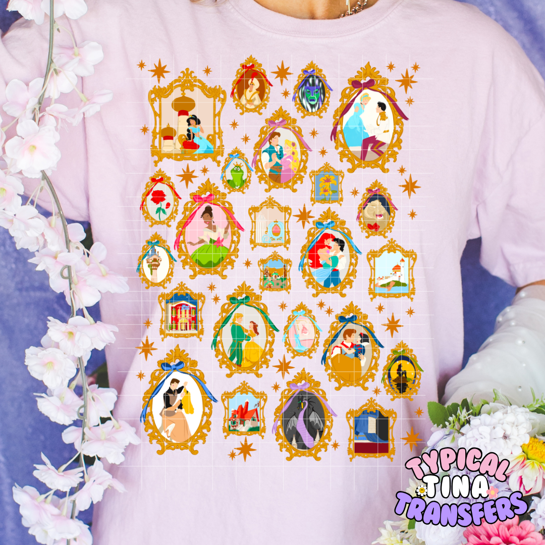 Princess Frame Mural (bright) | DTF Screen Print | POD – Typical Tina ...