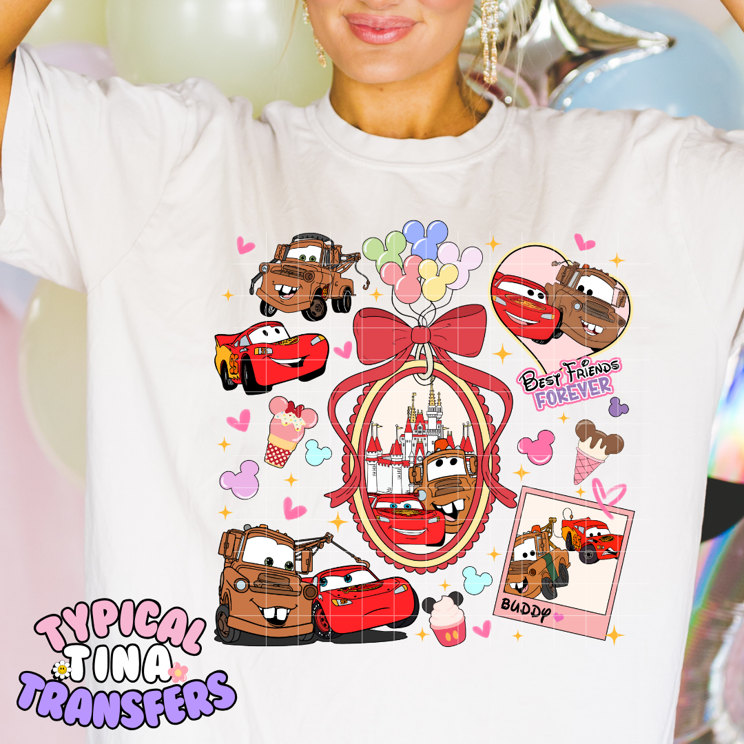 Cars BFF's | DTF Transfer | POD – Typical Tina Transfers