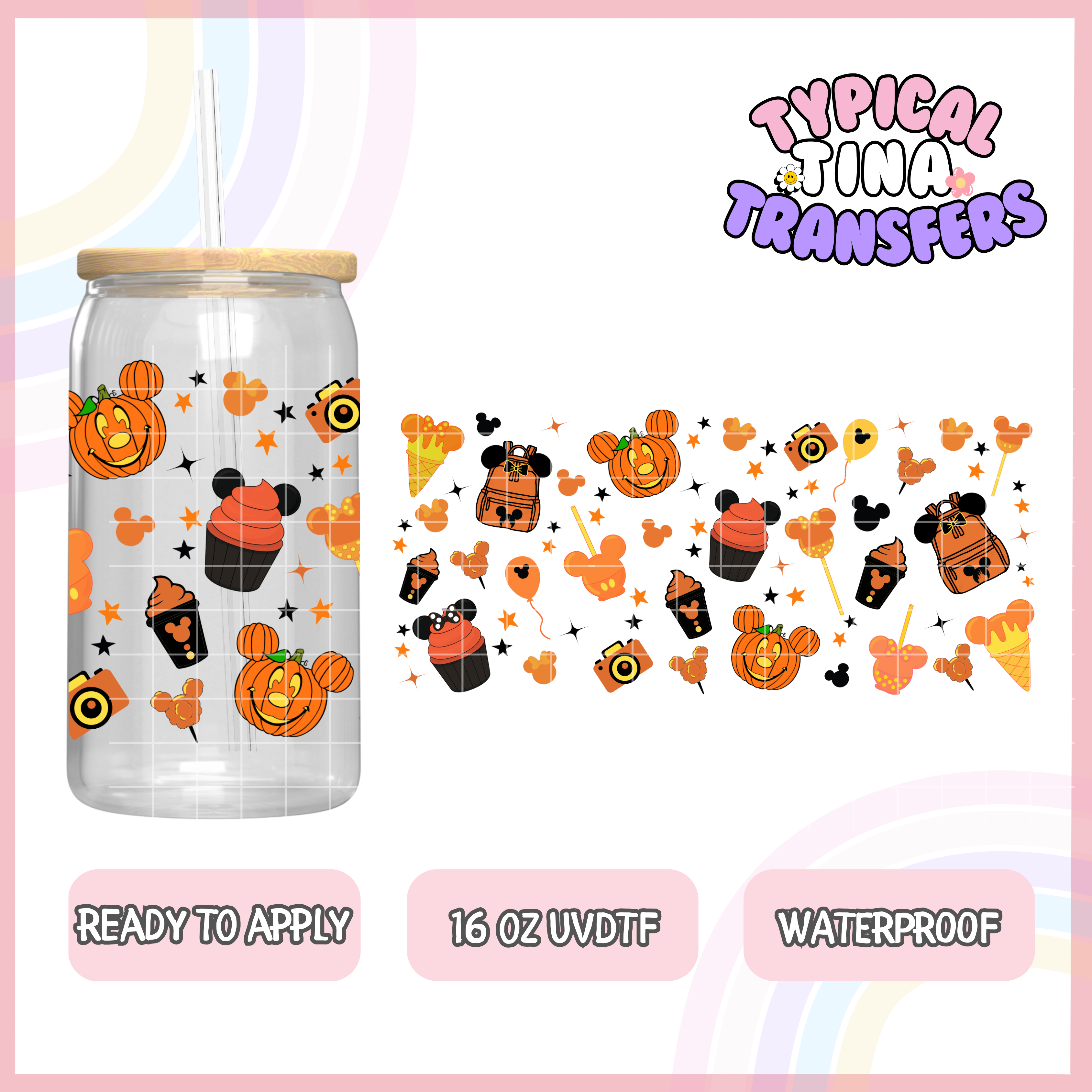 UVDTF #610 | 16oz UVDTF Wrap | POD – Typical Tina Transfers