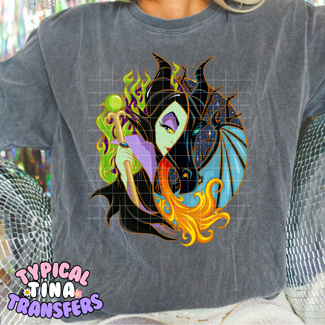 Malif Dragon split | DTF Transfer | POD – Typical Tina Transfers