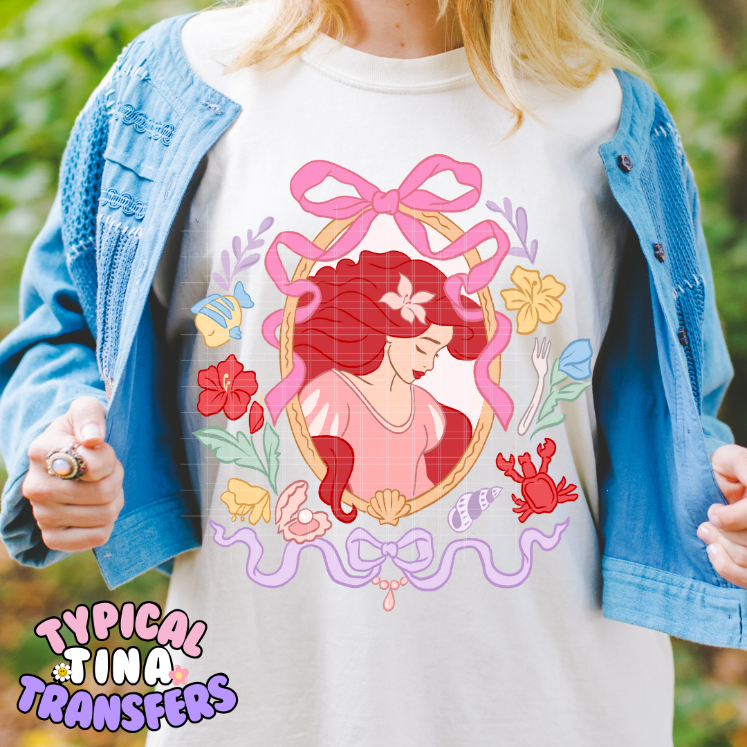 Mermaid - Dainty Frames | DTF Screen Print | POD - choose design ...