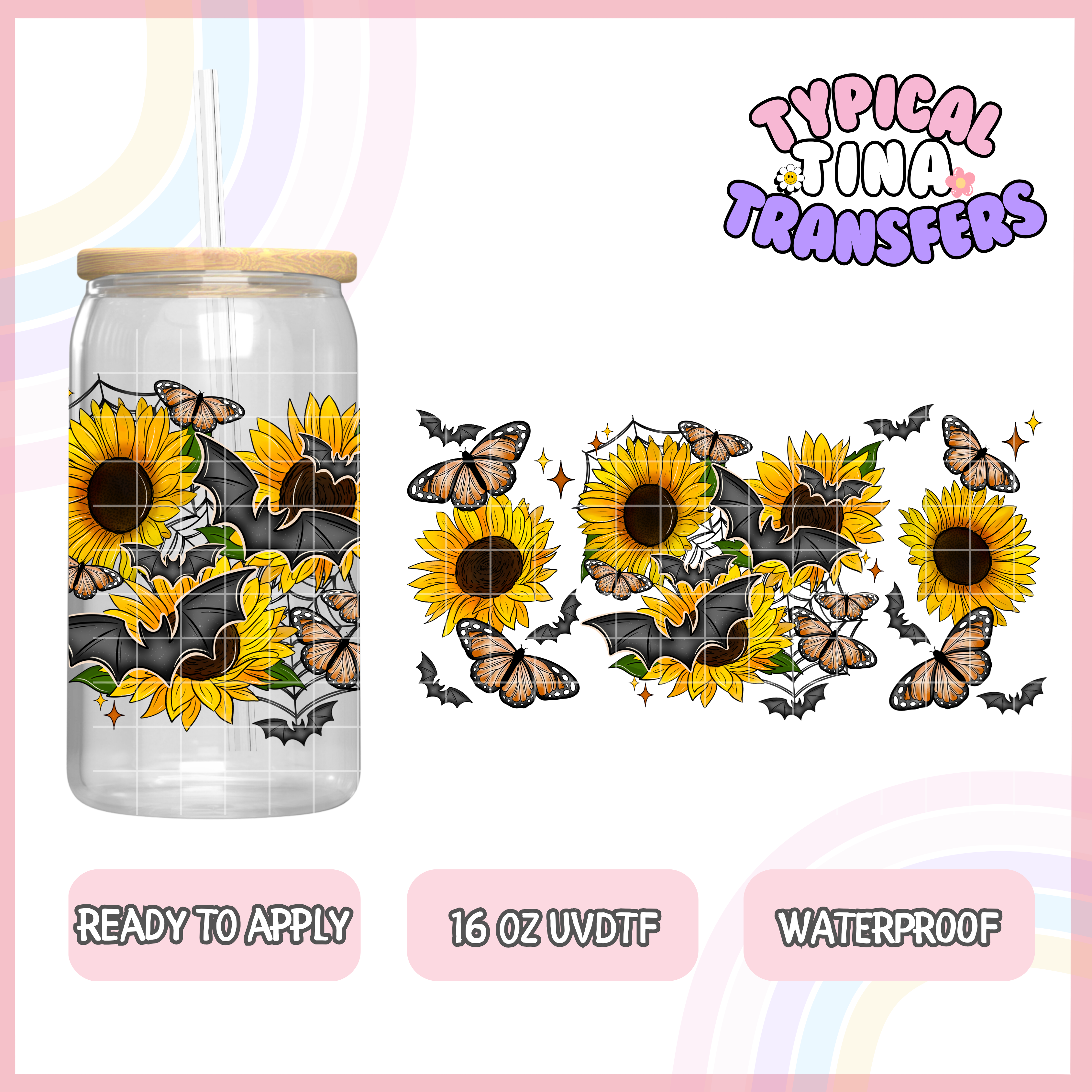 UVDTF #7674 | 16oz UVDTF Wrap | POD – Typical Tina Transfers