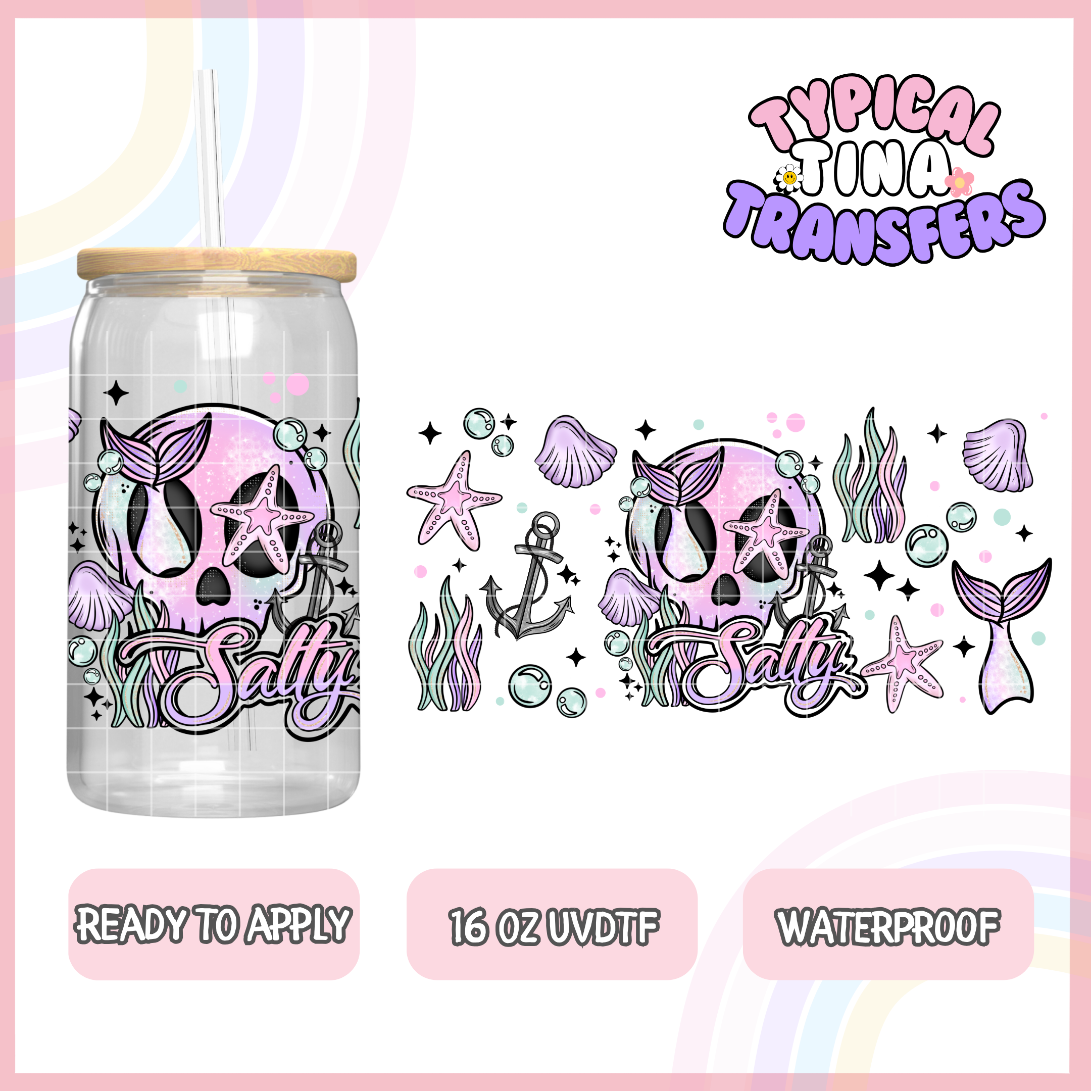 UVDTF #7728 | 16oz UVDTF Wrap | POD – Typical Tina Transfers