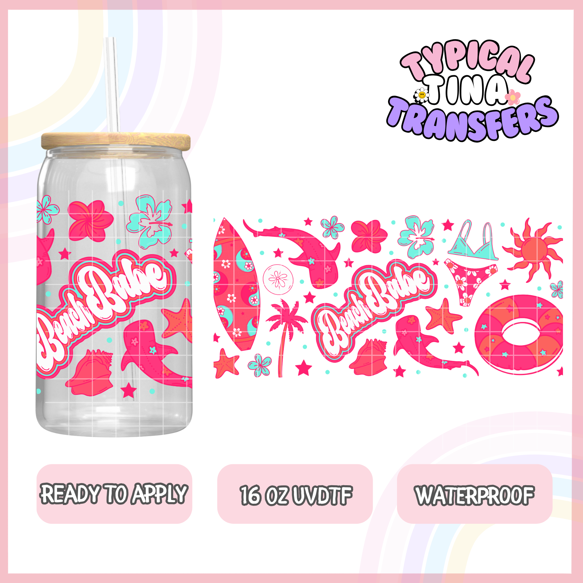 UVDTF #7906 | 16oz UVDTF Wrap | POD – Typical Tina Transfers