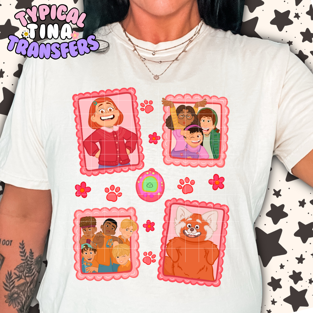 Red Panda Frame | DTF Transfer | POD – Typical Tina Transfers