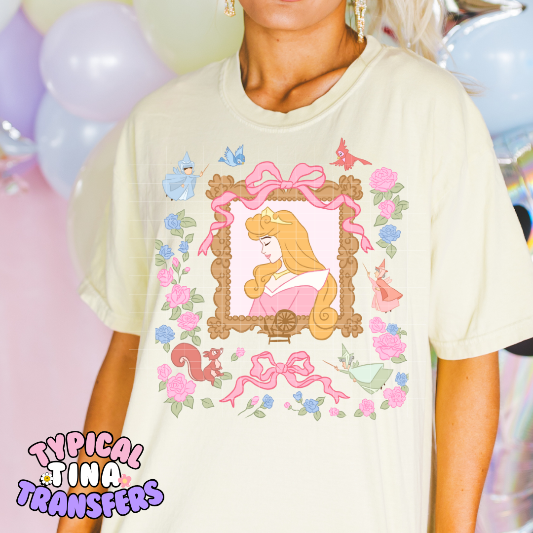 Sleeping B - Dainty Frames | DTF Screen Print | POD - choose design ...