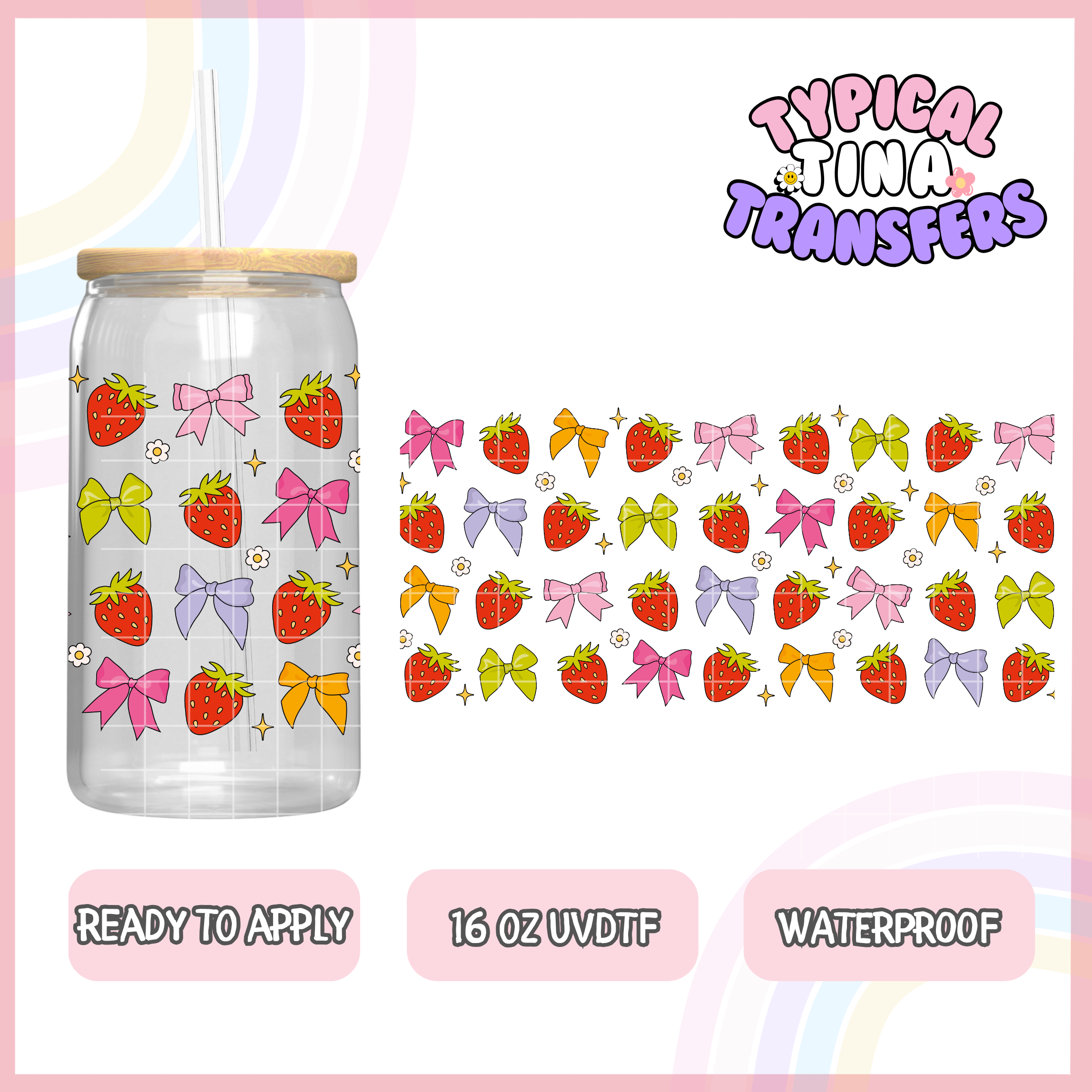 UVDTF #8111 | 16oz UVDTF Wrap | POD – Typical Tina Transfers