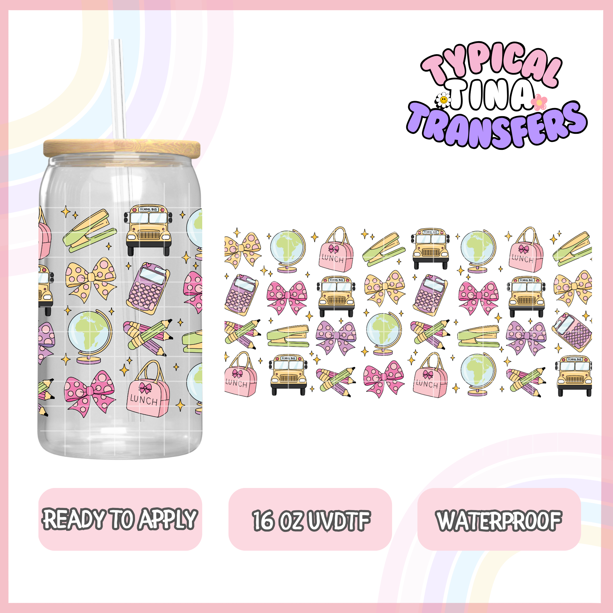 UVDTF #8188 | 16oz UVDTF Wrap | POD – Typical Tina Transfers