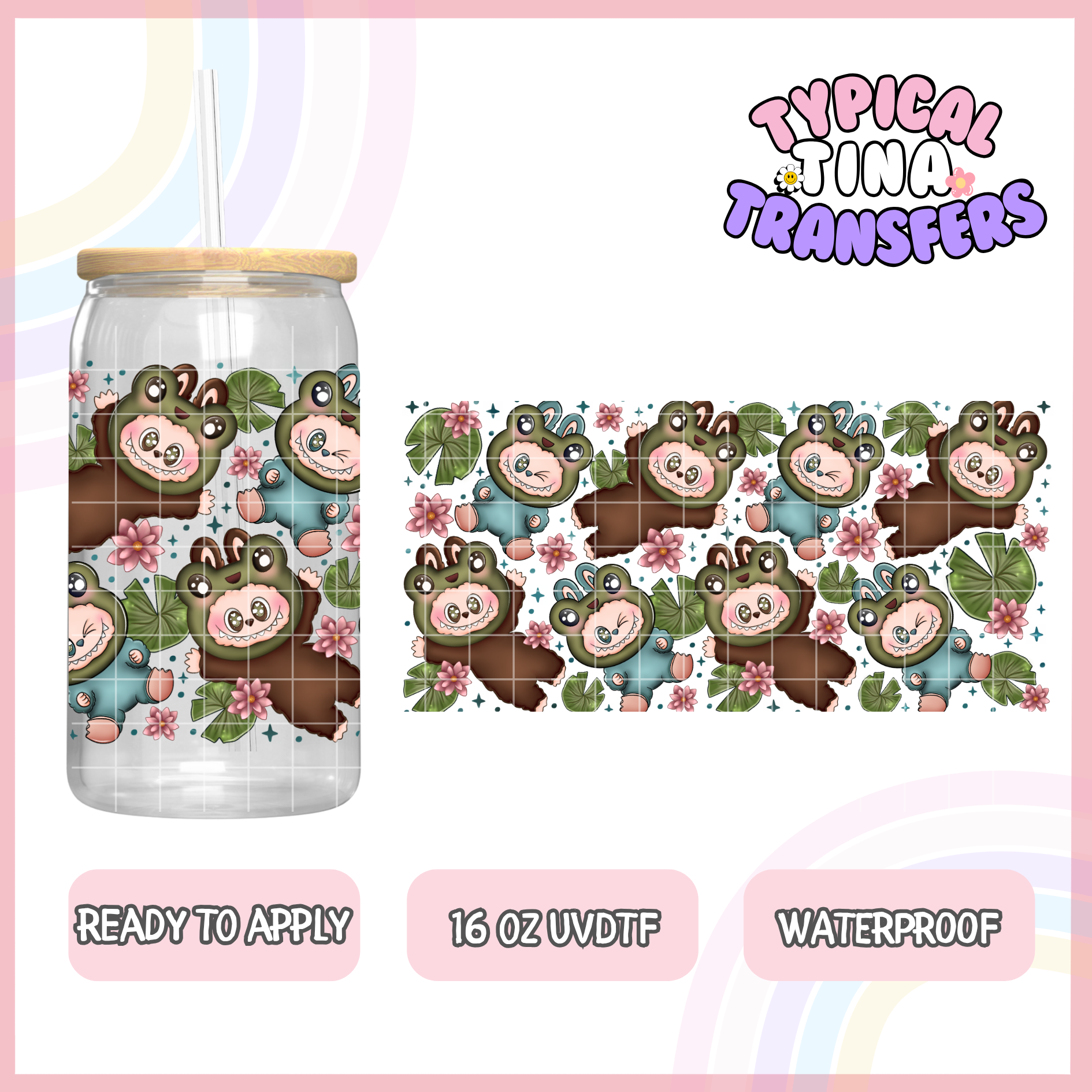 UVDTF #8204 | 16oz UVDTF Wrap | POD – Typical Tina Transfers