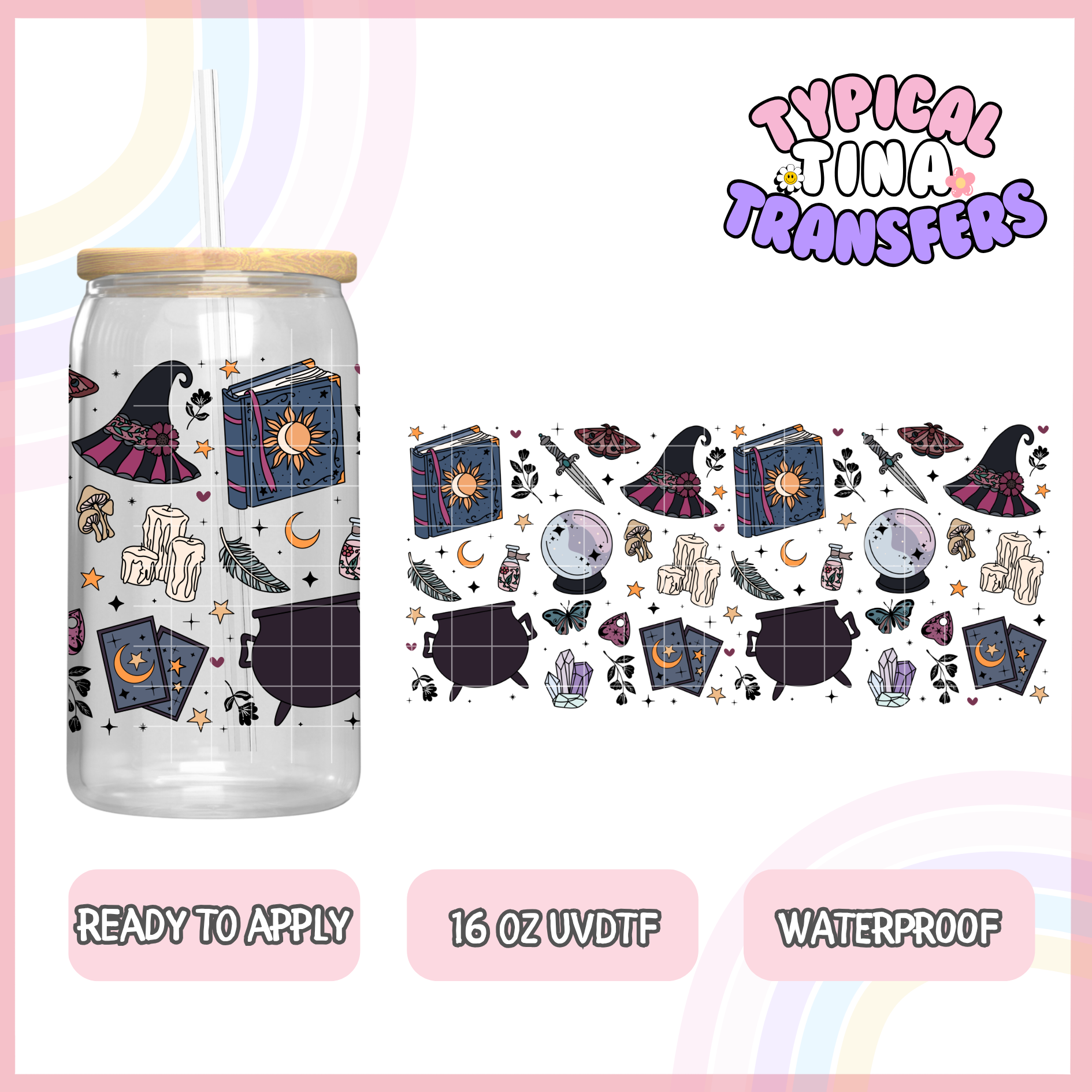UVDTF #8782 | 16oz UVDTF Wrap | POD – Typical Tina Transfers