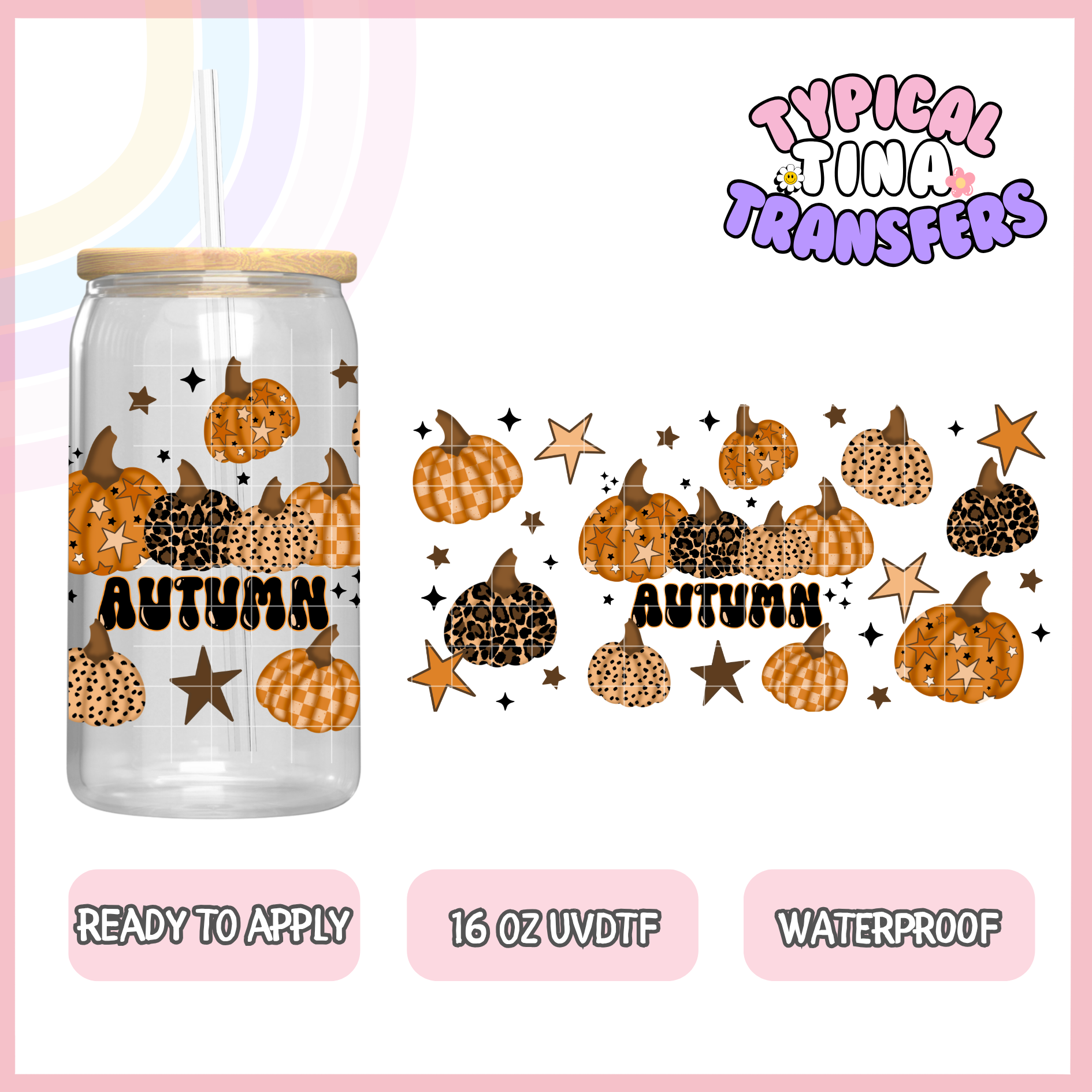 UVDTF #8895 | 16oz UVDTF Wrap | POD – Typical Tina Transfers