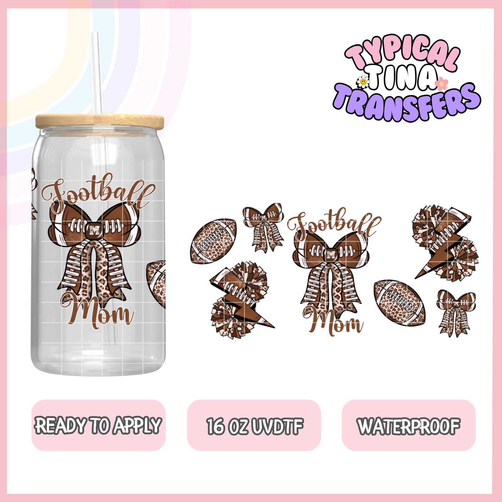 UVDTF #9384 | 16oz UVDTF Wrap | POD – Typical Tina Transfers