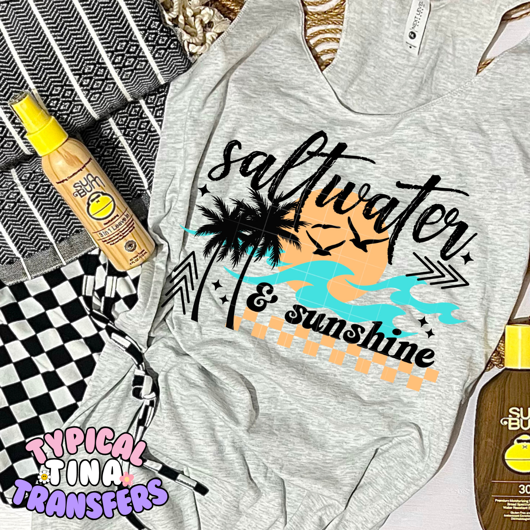 Saltwater and sunshine | DTF Transfer | POD – Typical Tina Transfers