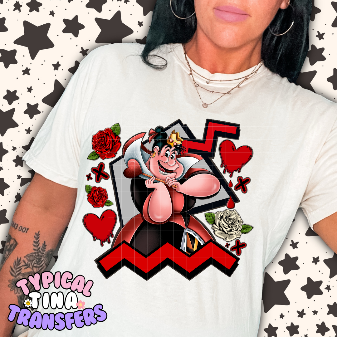 Queen hearts | DTF Transfer | POD – Typical Tina Transfers