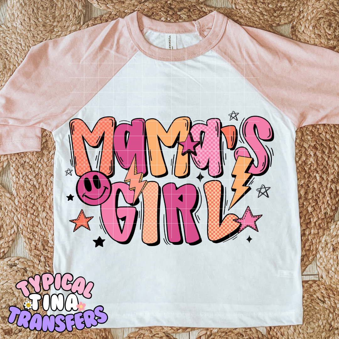 Mama's Girl Pink and Orange | DTF Transfer | POD – Typical Tina Transfers