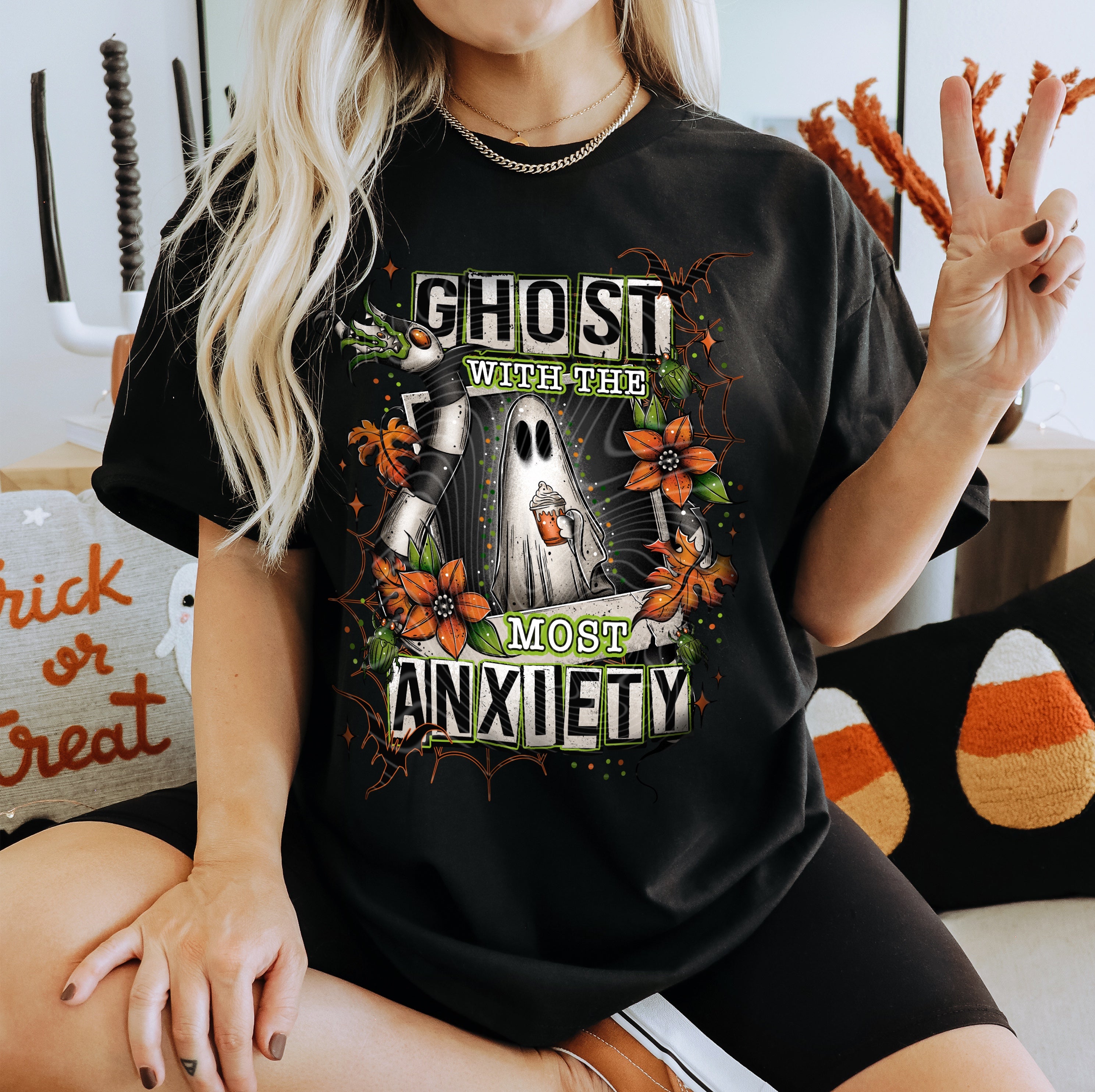 Ghost with the most anxiety | DTF Transfer | POD – Typical Tina Transfers